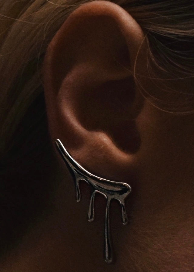 THE DRIP EARRINGS SILVER – Divon